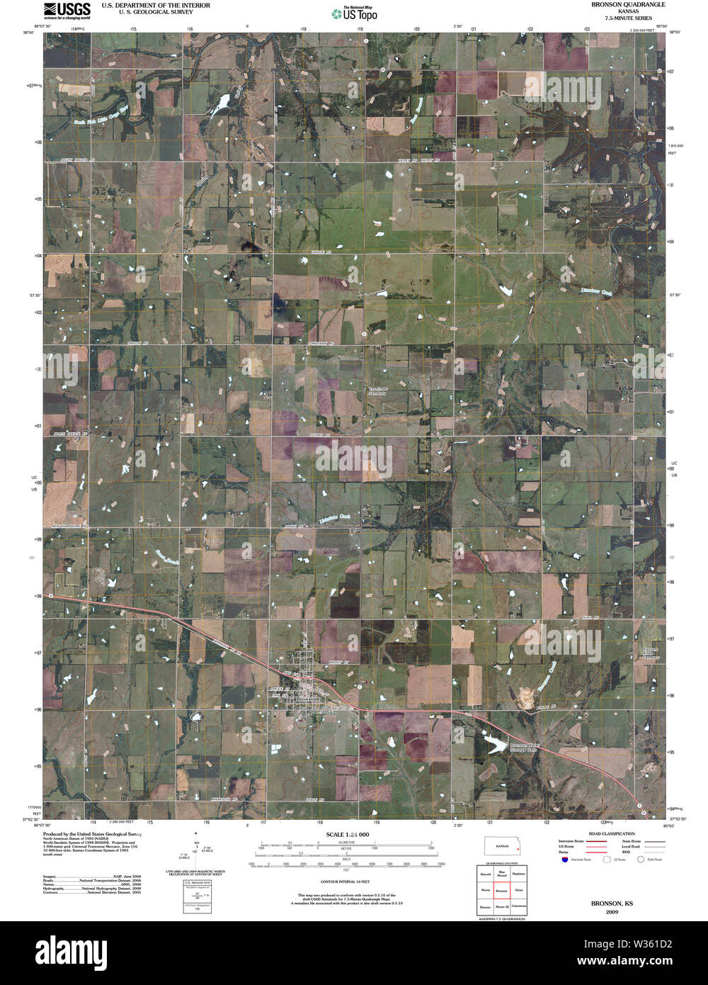 Map of bronson hi-res stock photography and images - Alamy