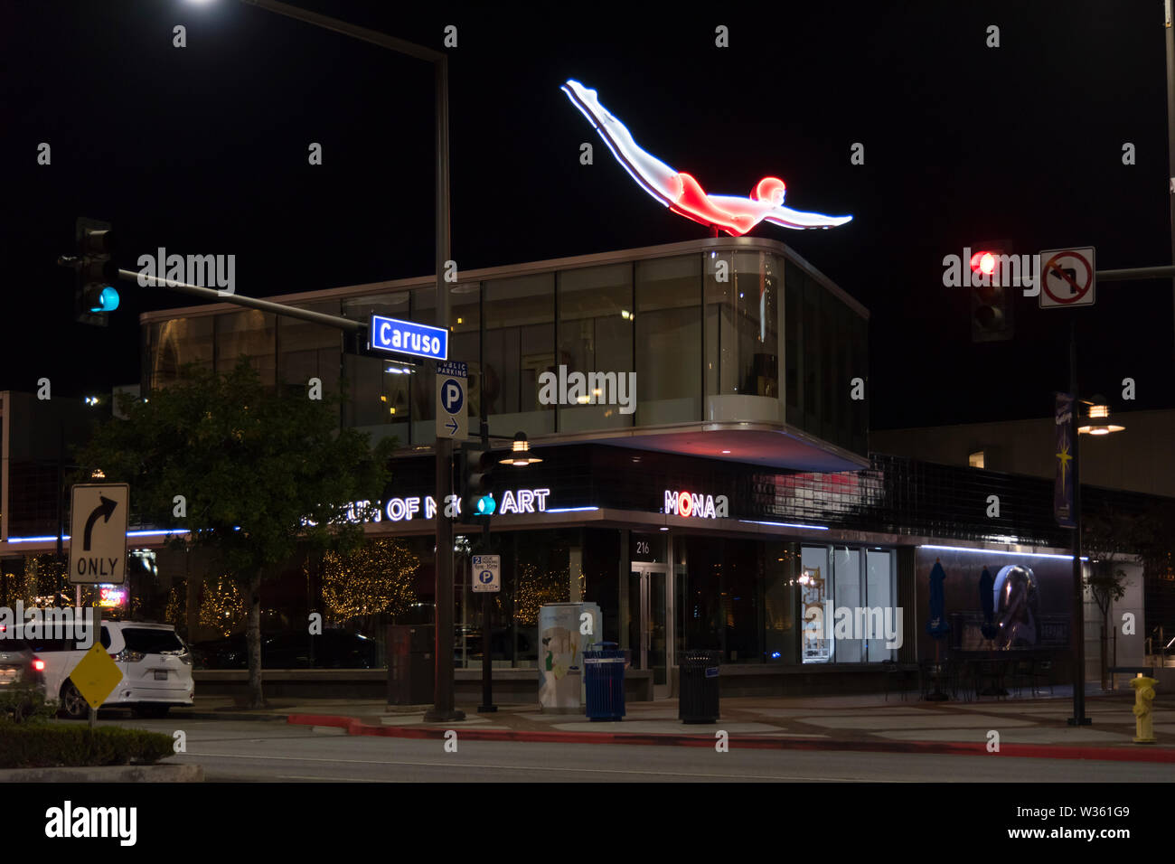 americana, mall, shopping, center, glendale, california, night, marquee ...