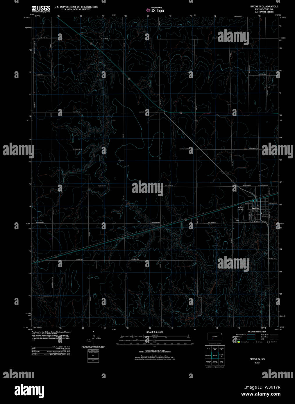 Bucklin kansas map hi-res stock photography and images - Alamy