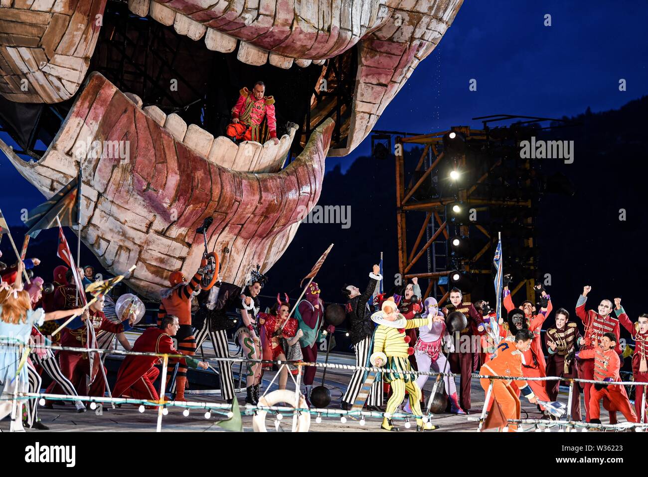 Bregenz, Austria. 12th July, 2019. The opera Rigoletto by Giuseppe ...