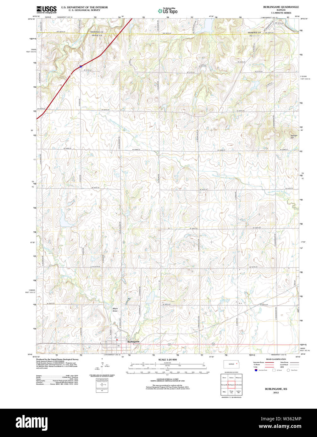 Map of burlingame hi-res stock photography and images - Alamy