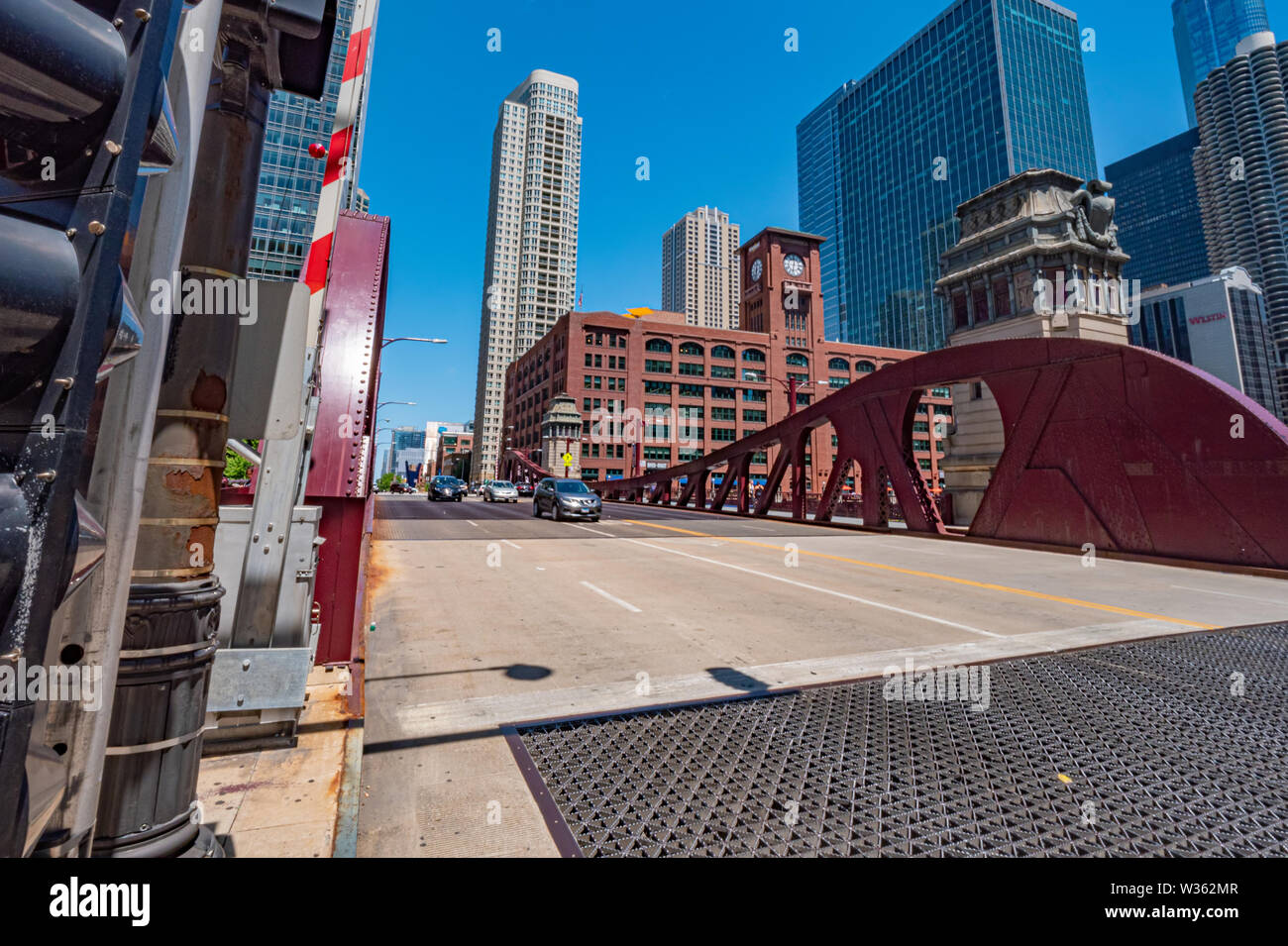 The Bridges over Chicago River - CHICAGO, USA - JUNE 11, 2019 Stock ...