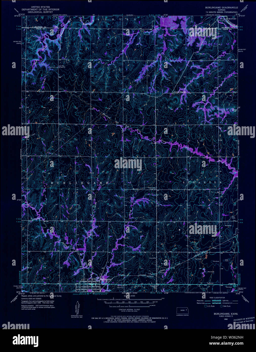 Map of burlingame hi-res stock photography and images - Alamy