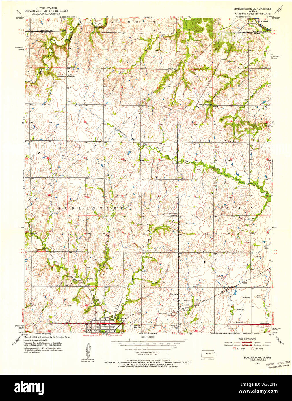 Map of burlingame hi-res stock photography and images - Alamy