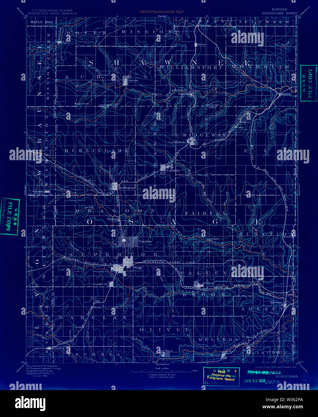 Map of burlingame hi-res stock photography and images - Alamy