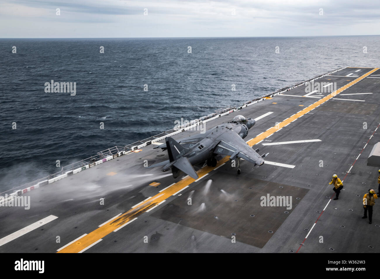 U.S. Marine Corps AV-8B Harriers with Marine Attack Squadron (VMA) 542 ...