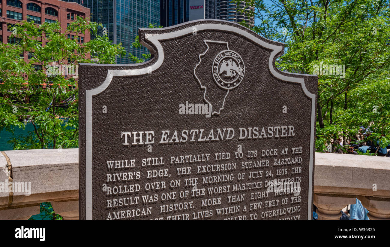 The Eastland disaster information board in Chicago - CHICAGO, USA ...