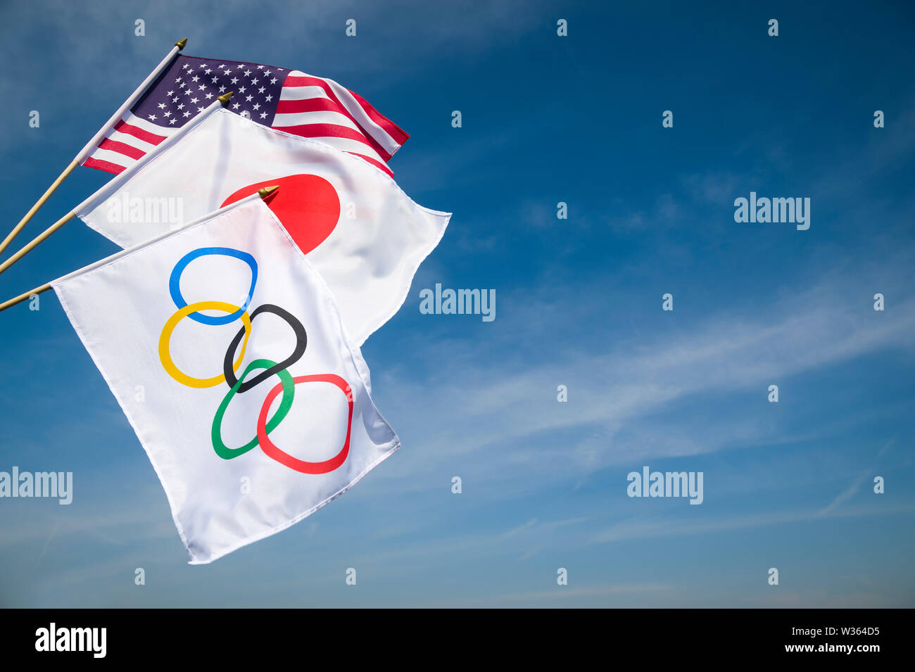 Olympics flags hi-res stock photography and images - Alamy
