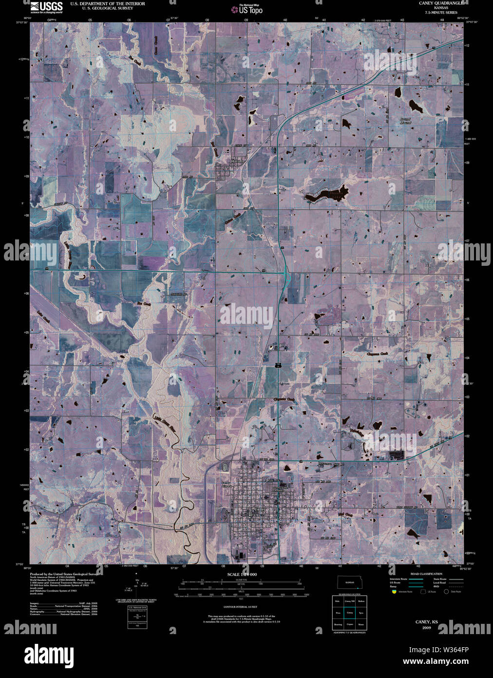 Caney kansas map hi-res stock photography and images - Alamy
