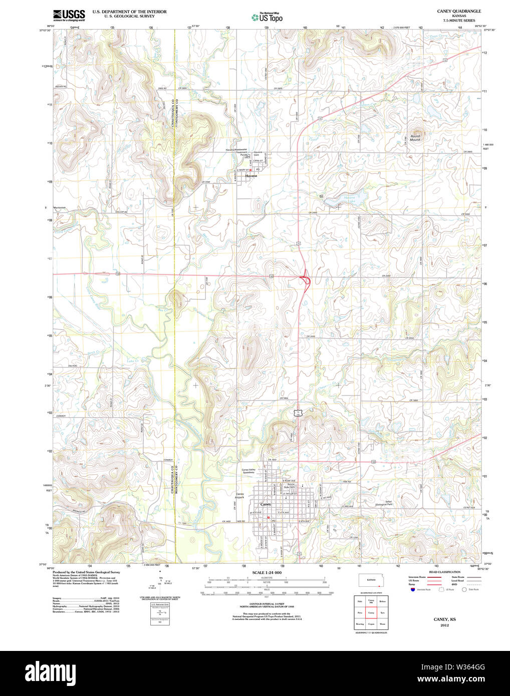 Caney map hi-res stock photography and images - Alamy