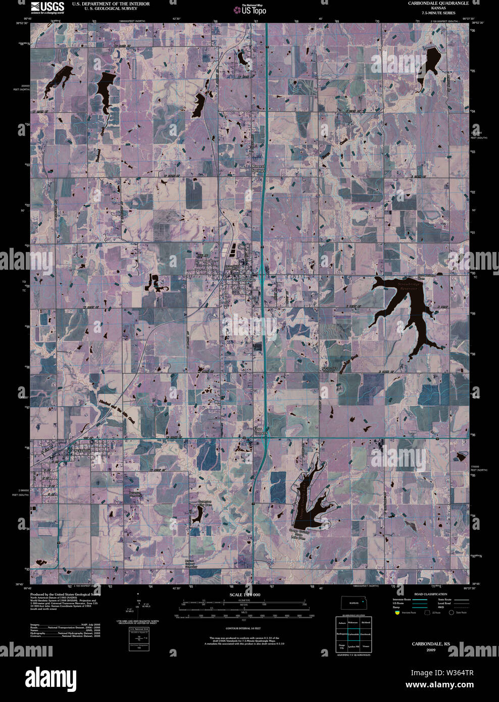 Carbondale kansas map hi-res stock photography and images - Alamy