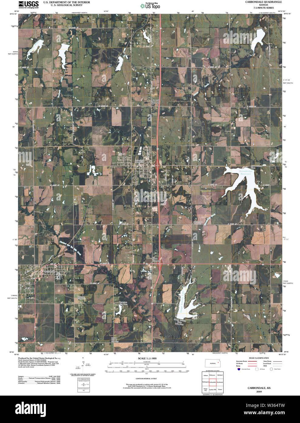 Carbondale map hi-res stock photography and images - Alamy