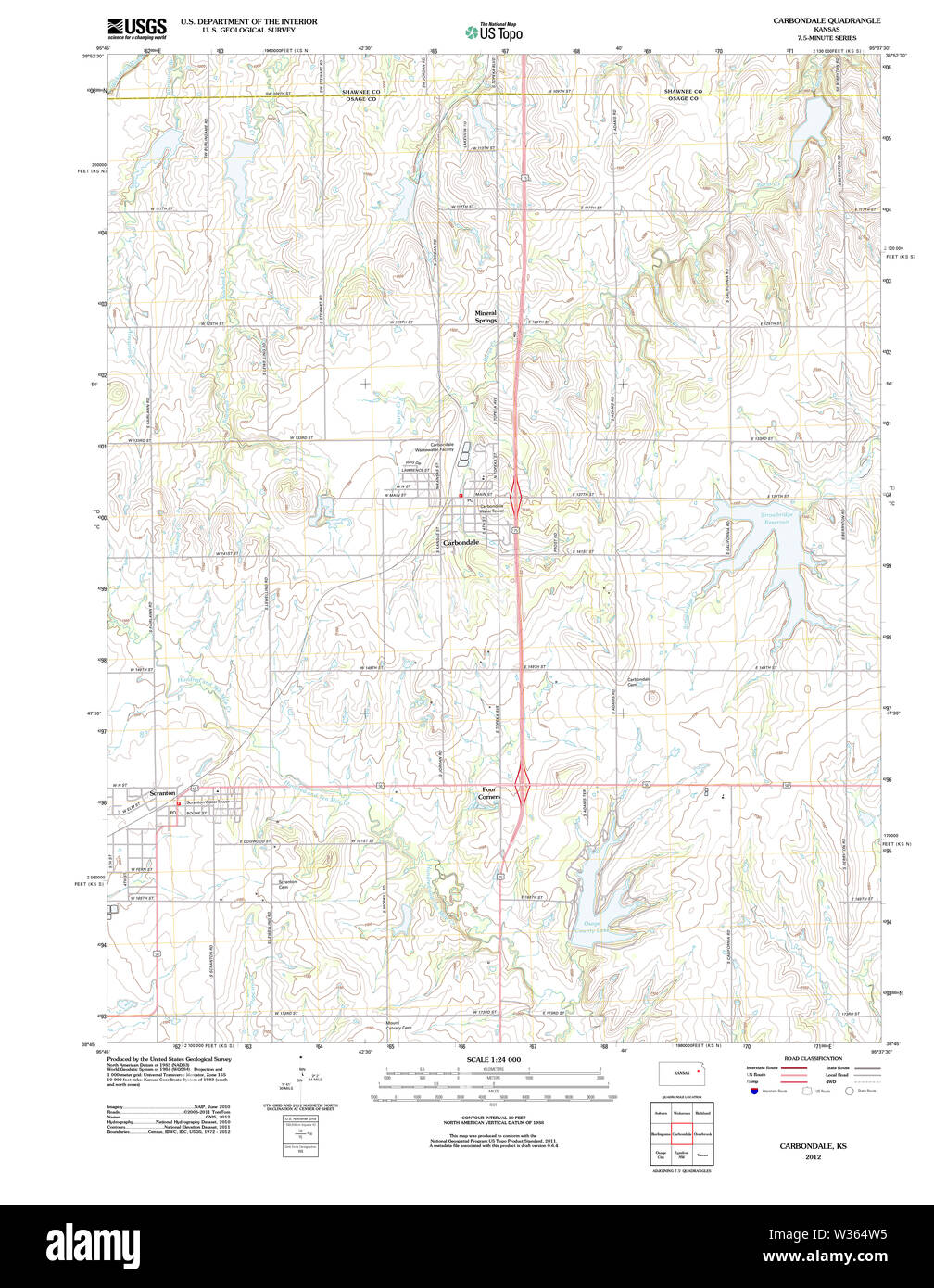 Carbondale map hi-res stock photography and images - Alamy