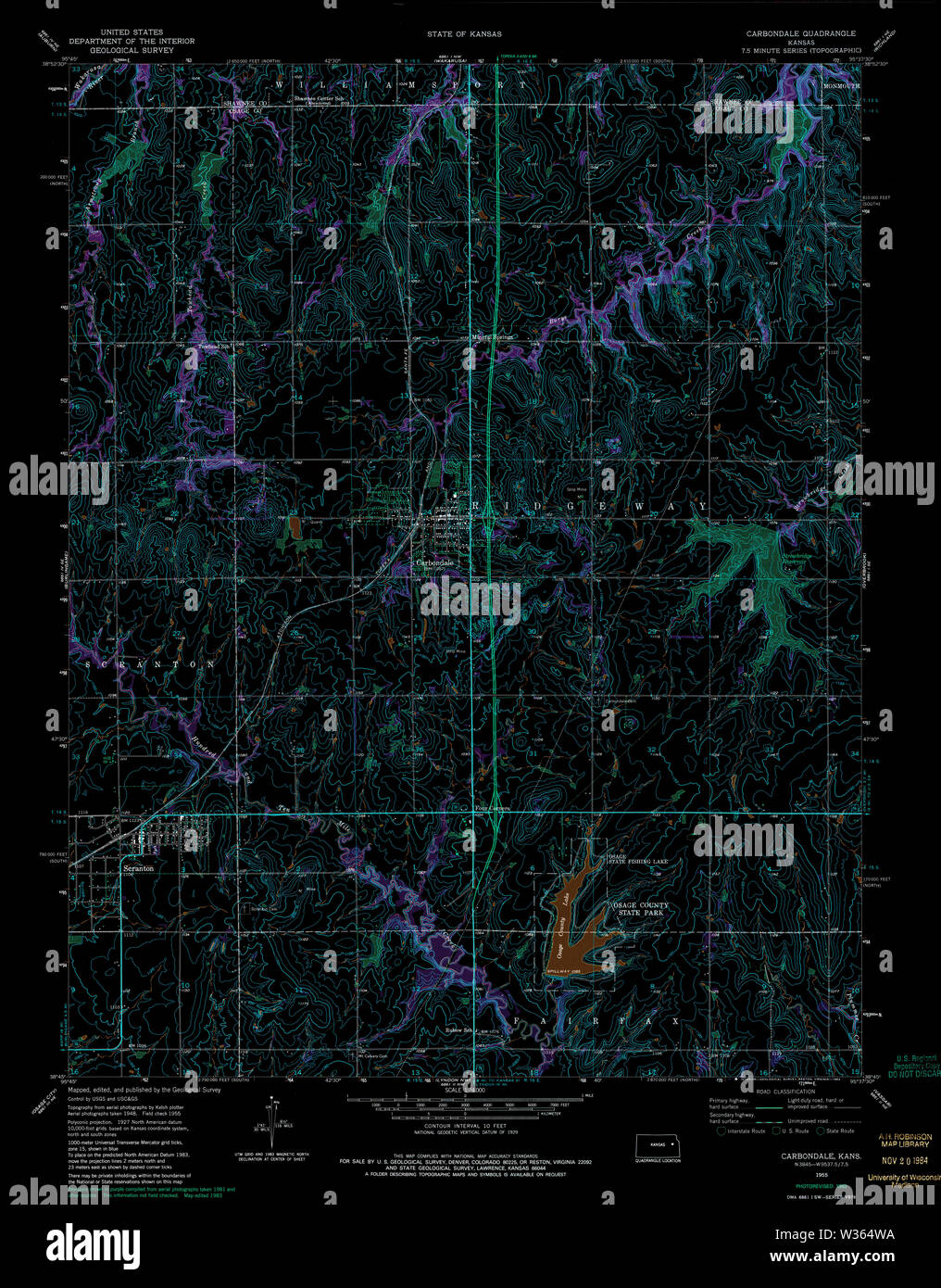 Carbondale kansas map hi-res stock photography and images - Alamy