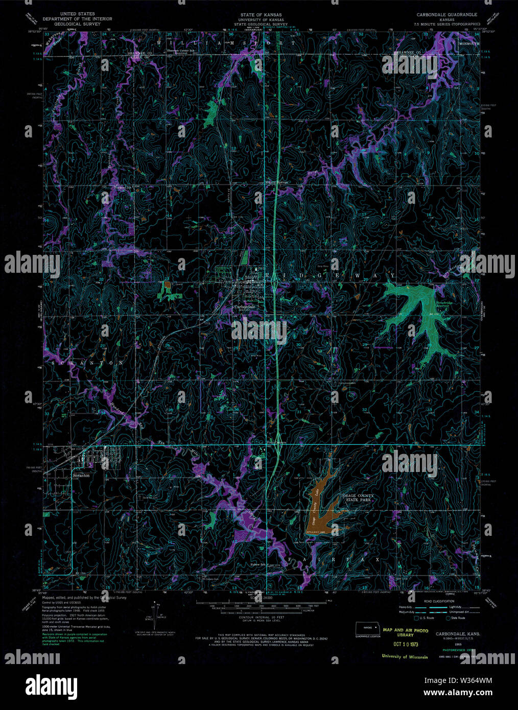 Carbondale kansas map hi-res stock photography and images - Alamy
