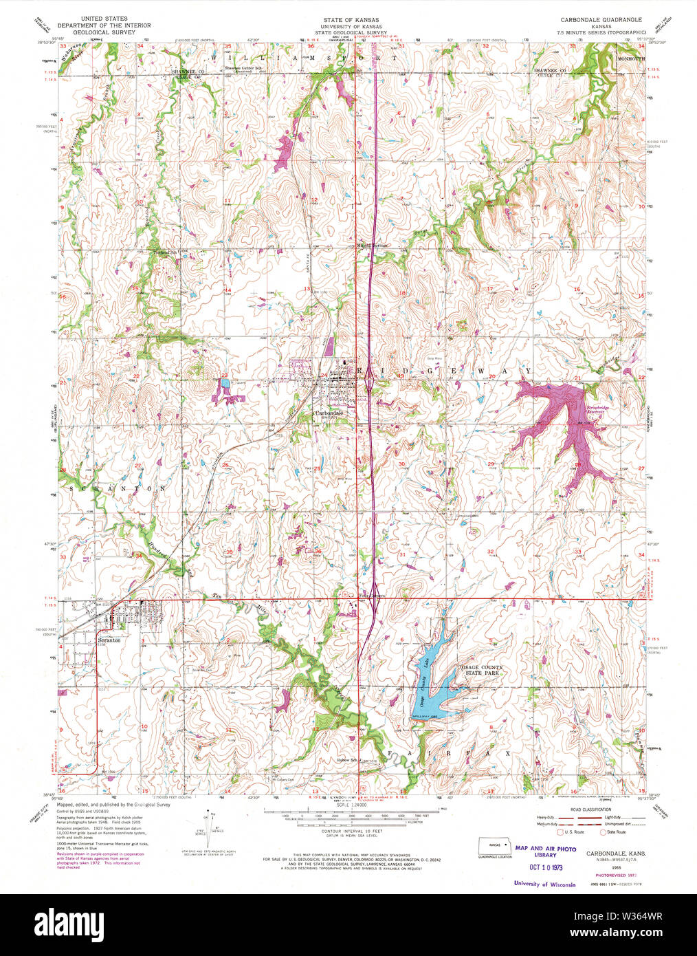 Carbondale kansas map hi-res stock photography and images - Alamy