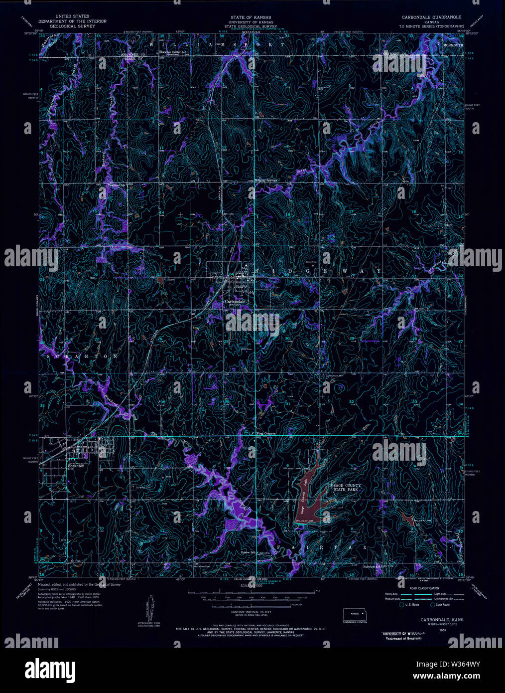Carbondale kansas map hi-res stock photography and images - Alamy