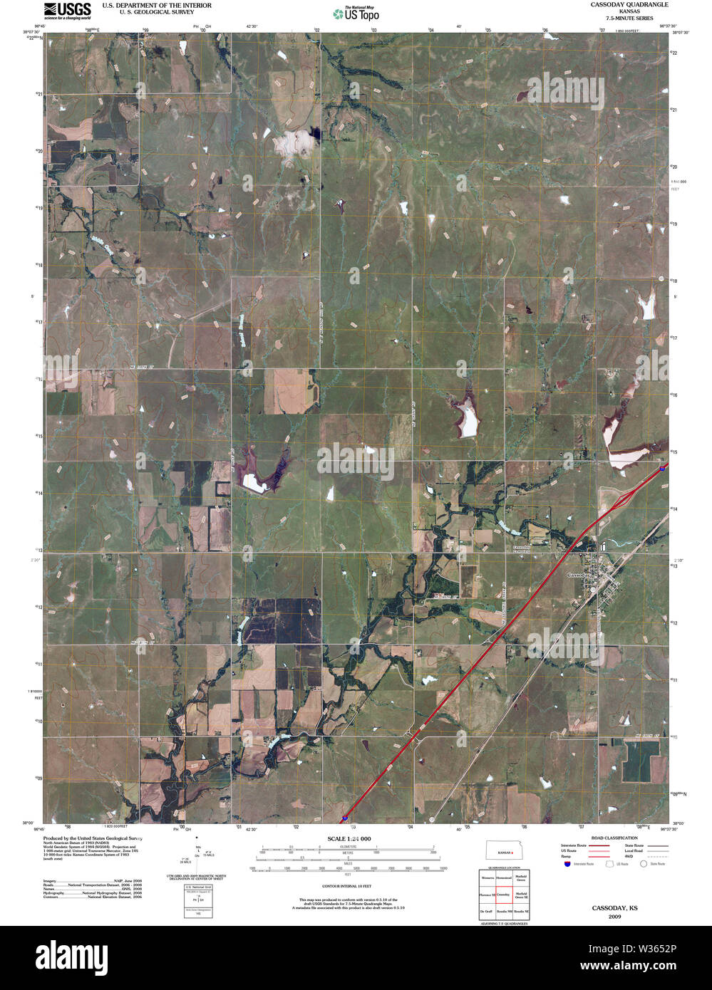 Map of cassoday hi-res stock photography and images - Alamy