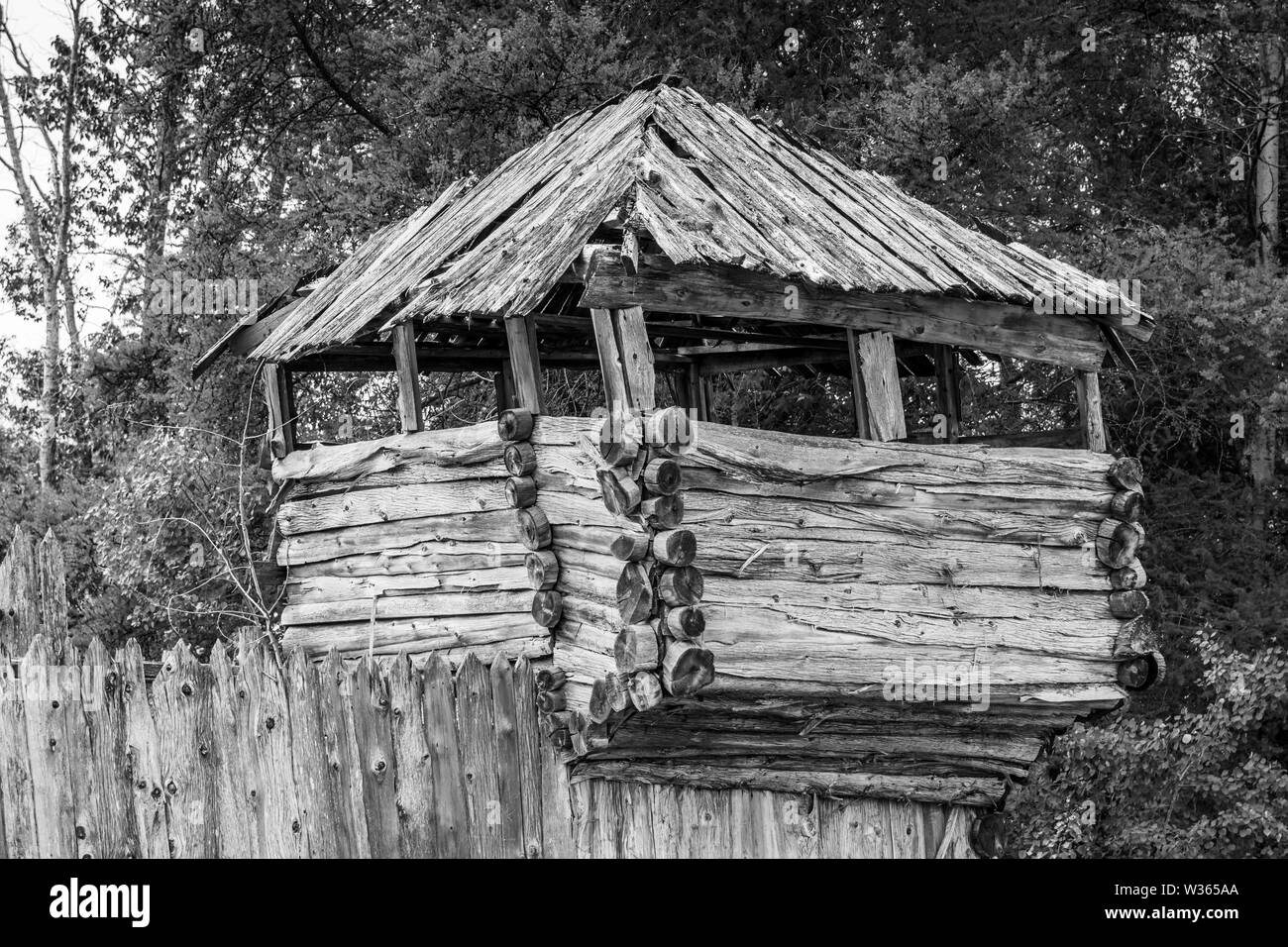 Vintage wild west Canadian outpost Stock Photo - Alamy