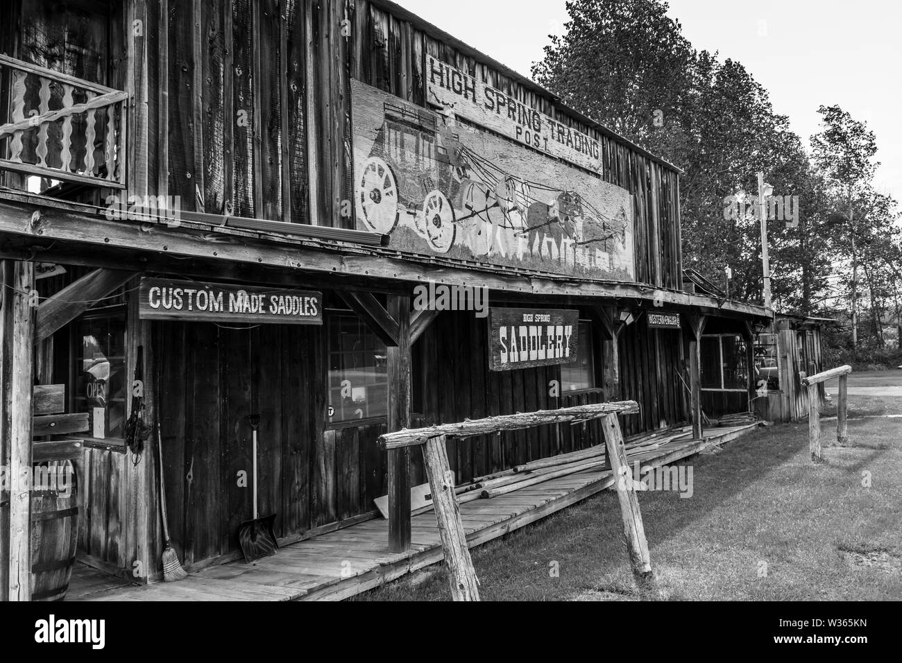 Vintage wild west Canadian outpost Stock Photo - Alamy