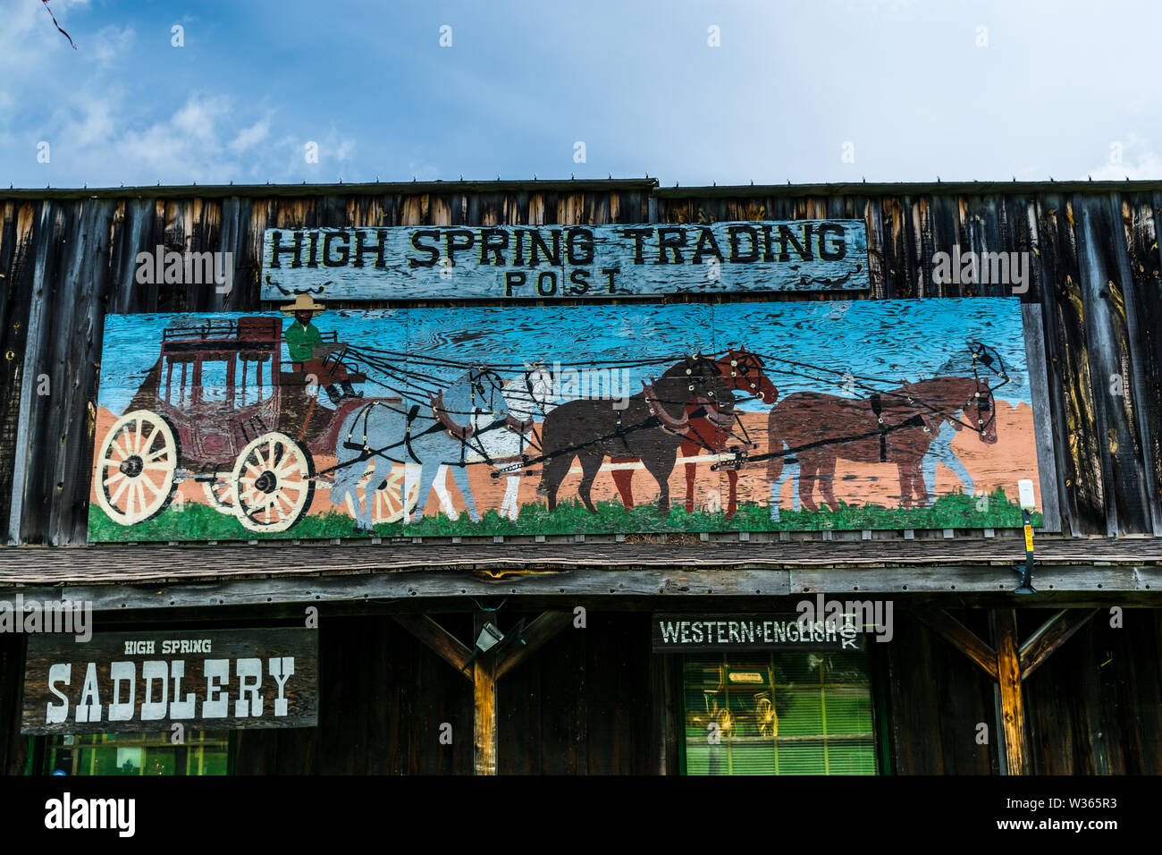 Vintage wild west Canadian outpost Stock Photo - Alamy