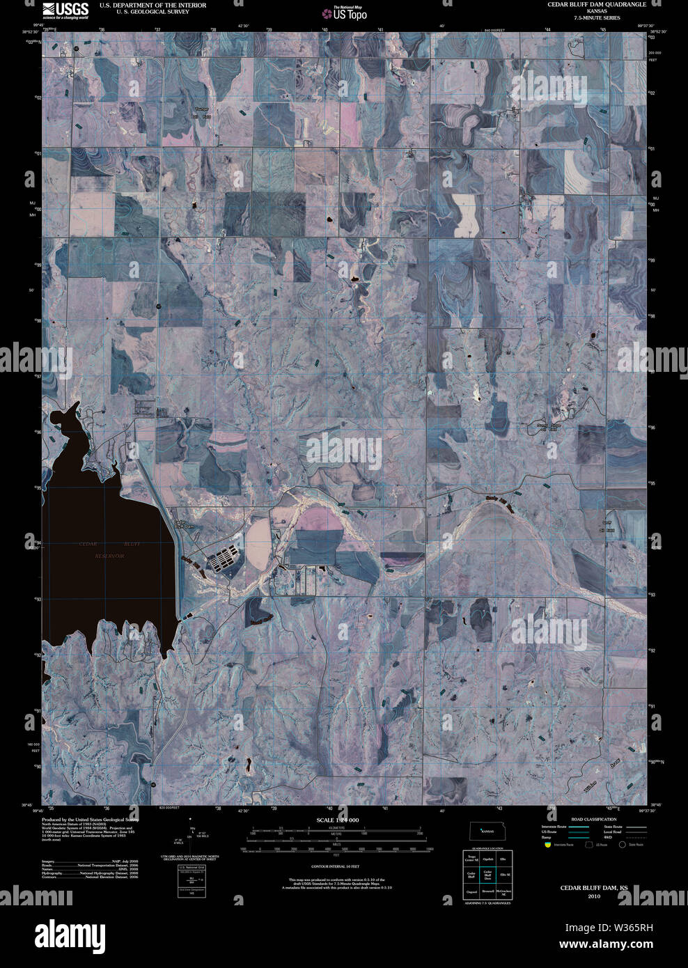 Map of cedar bluff hi-res stock photography and images - Alamy