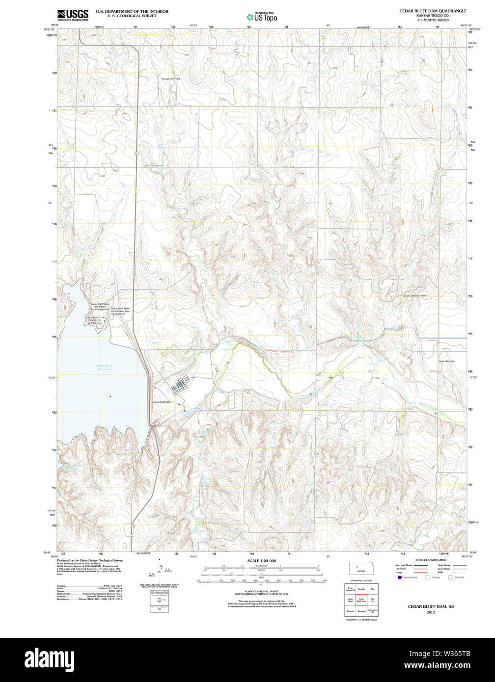 Map of cedar bluff hi-res stock photography and images - Alamy