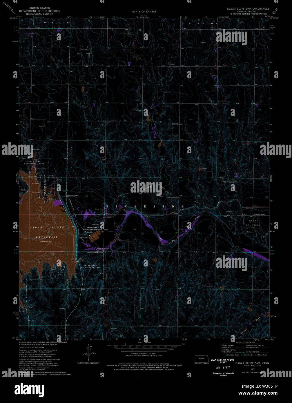 Map of cedar bluff hi-res stock photography and images - Alamy