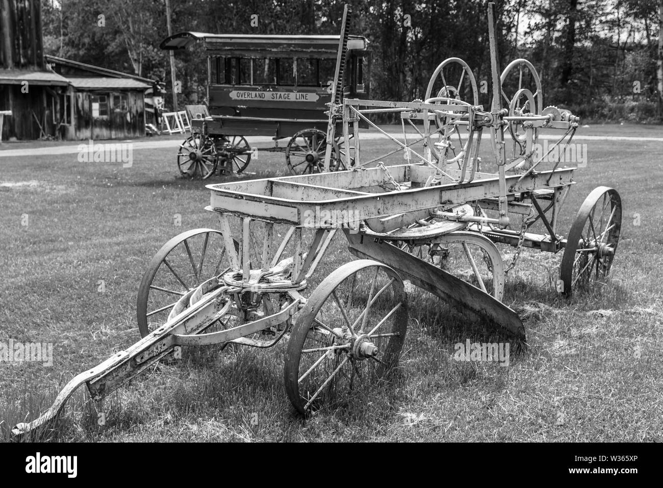 Vintage wild west Canadian outpost Stock Photo - Alamy
