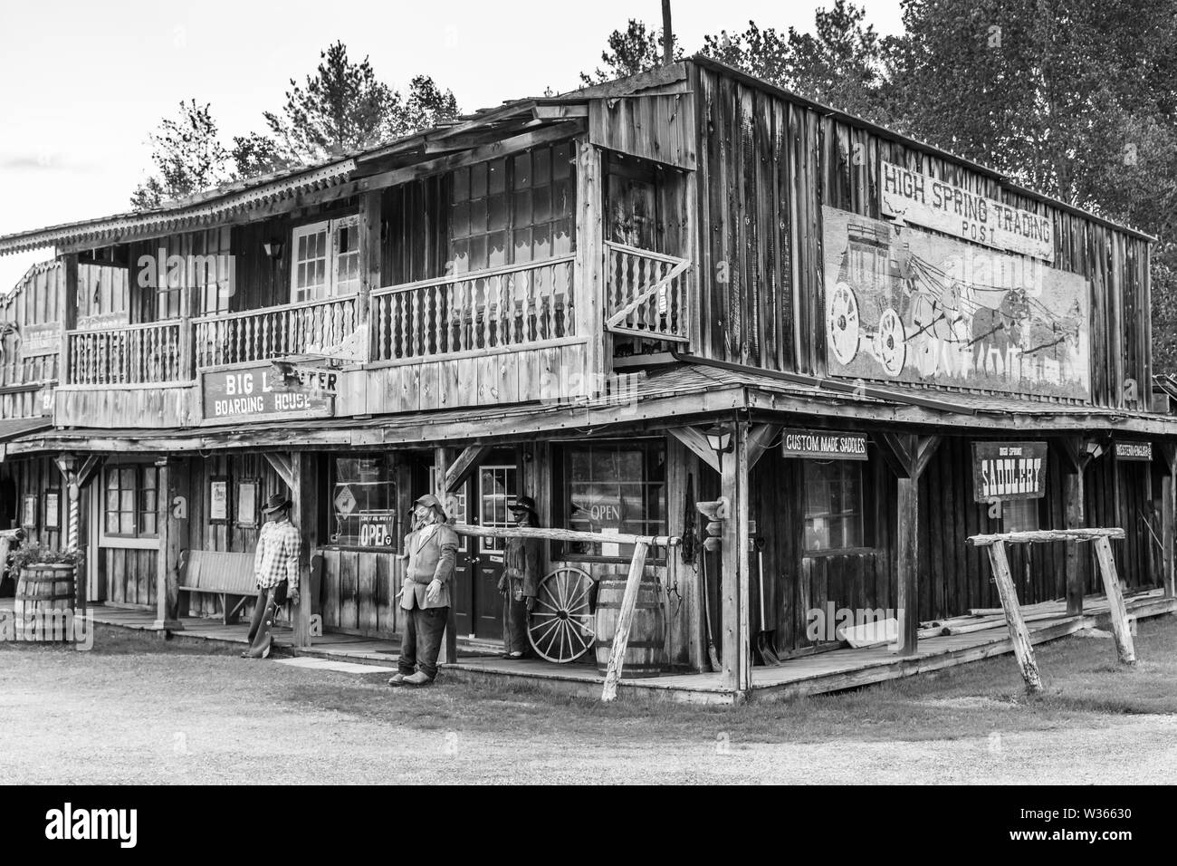 Vintage wild west Canadian outpost Stock Photo - Alamy