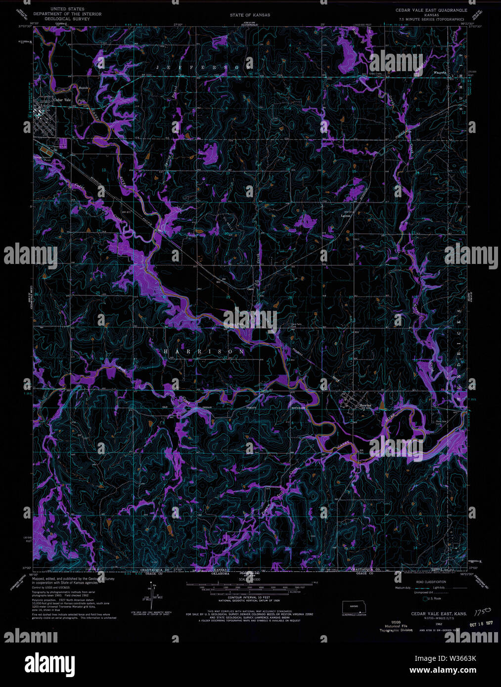 Cedar vale map hi-res stock photography and images - Alamy
