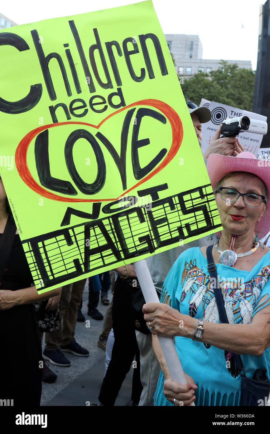 New York, USA. 12th July, 2019. Outraged New Yorkers, joined like ...