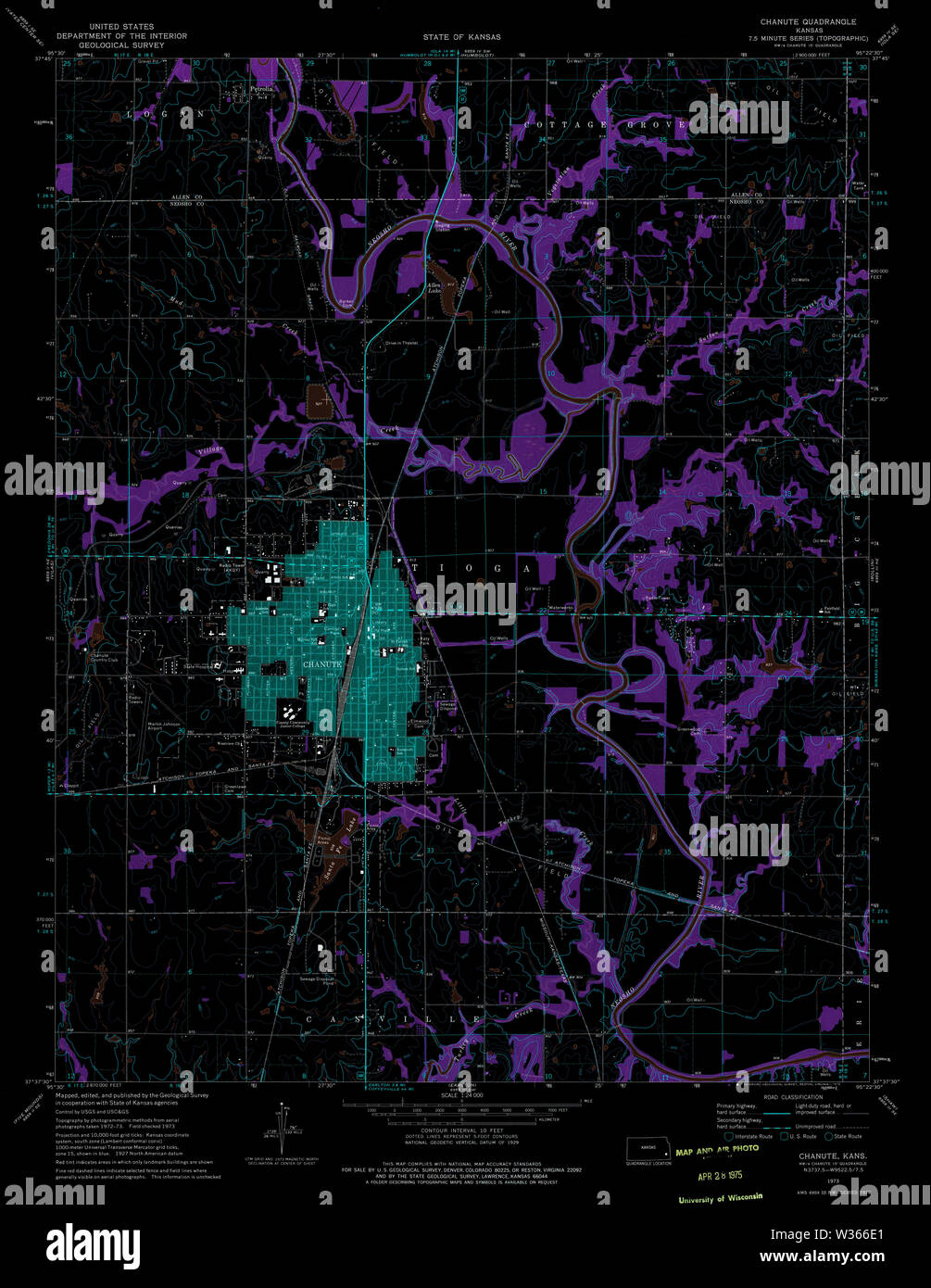 Map of chanute hi-res stock photography and images - Alamy