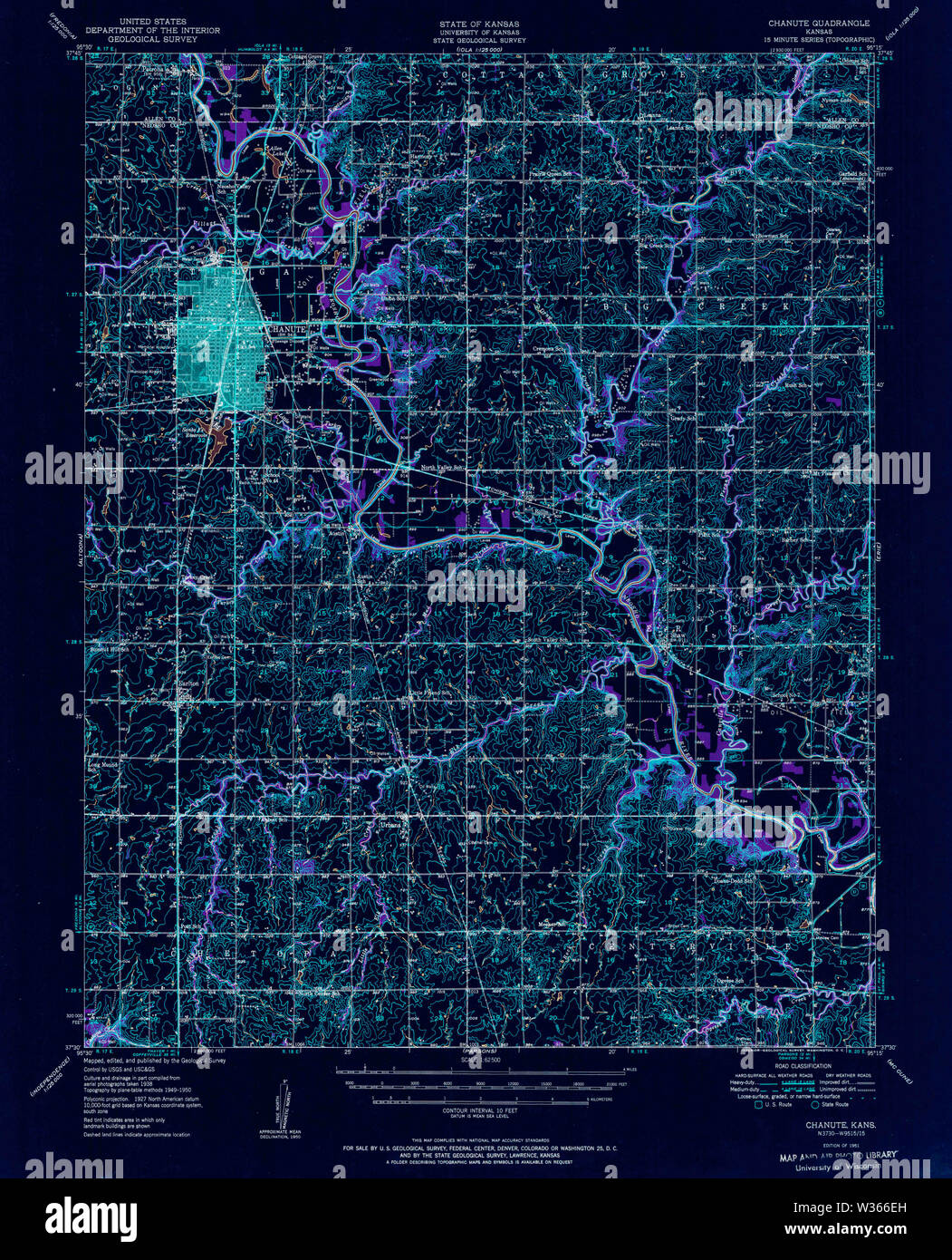 Map of chanute hi-res stock photography and images - Alamy