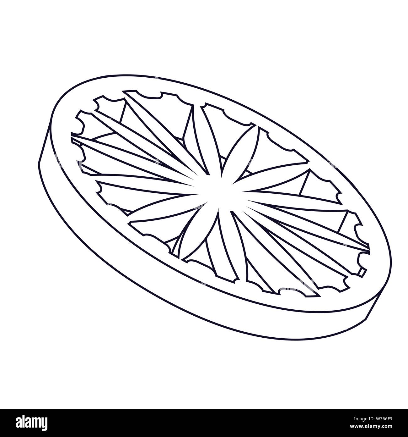 ashoka wheel icon on white background vector illustration Stock Vector ...