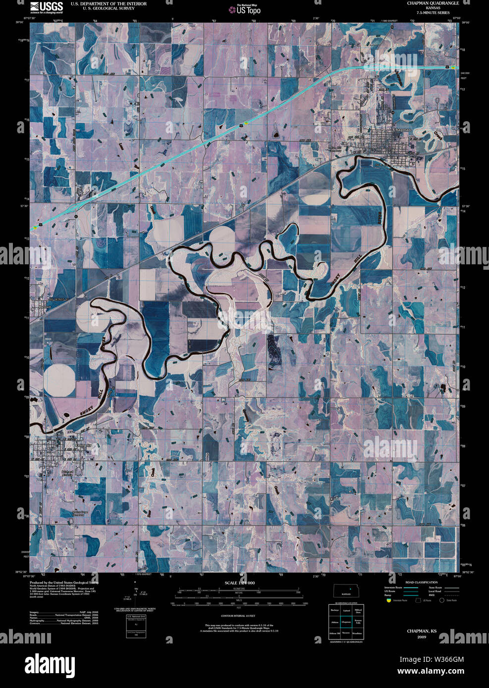 Map of chapman kansas hi-res stock photography and images - Alamy