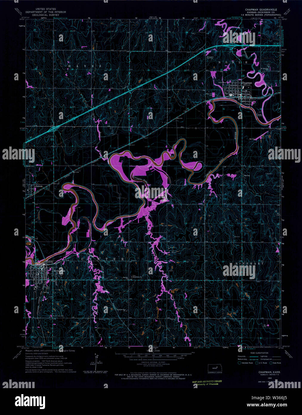 Map of chapman kansas hi-res stock photography and images - Alamy