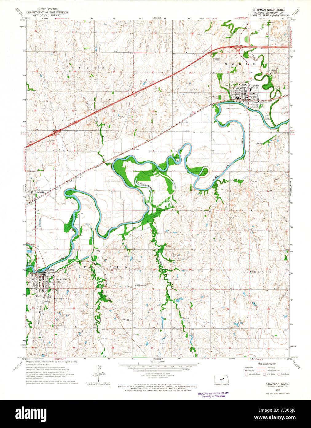 Map of chapman kansas hi-res stock photography and images - Alamy