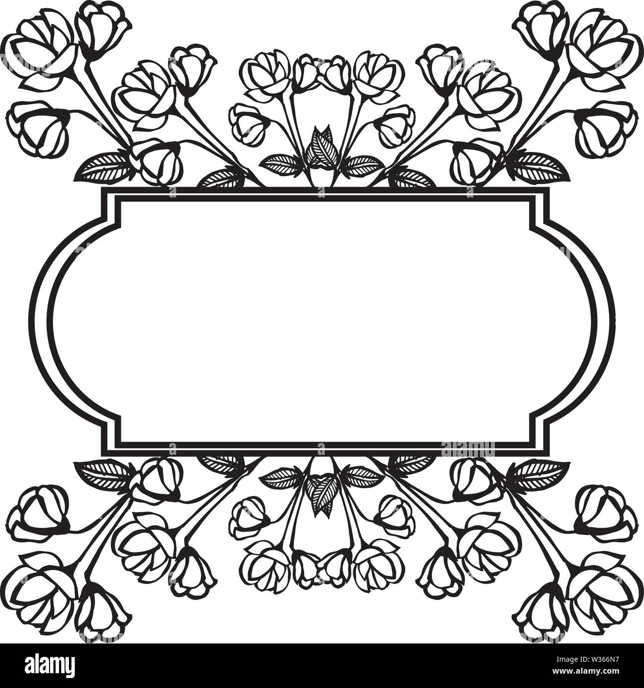 Beautiful black and white, greeting card, wedding card. Vector ...