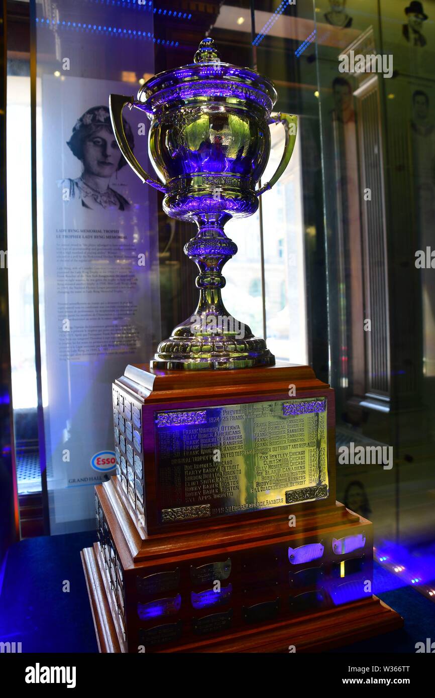 NHL Trophies at the Hockey Hall of Fame in Toronto Stock Photo - Alamy