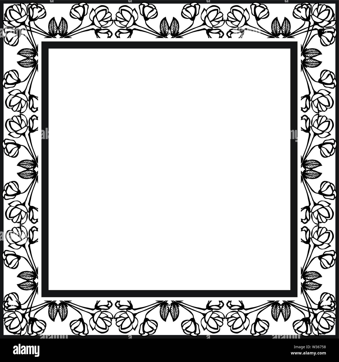 Elegant card, design beauty of floral frame, greeting cards. Vector ...