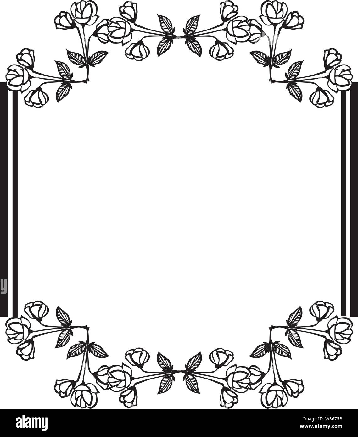 Elegant card, design beauty of floral frame, greeting cards. Vector ...