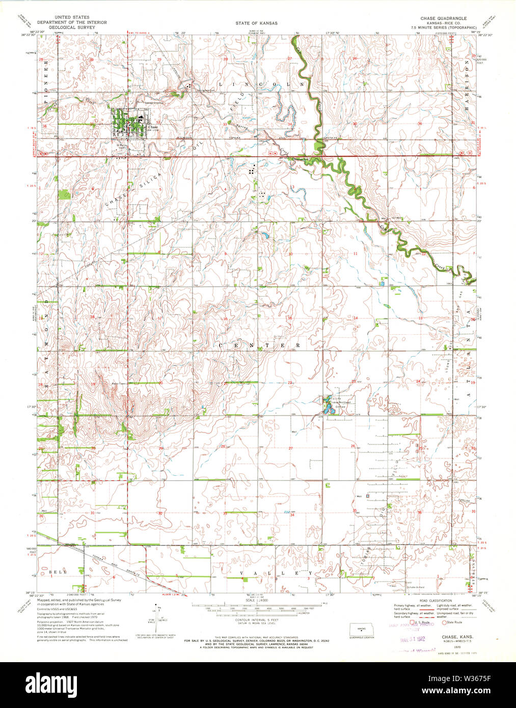 Chase kansas map hi-res stock photography and images - Alamy