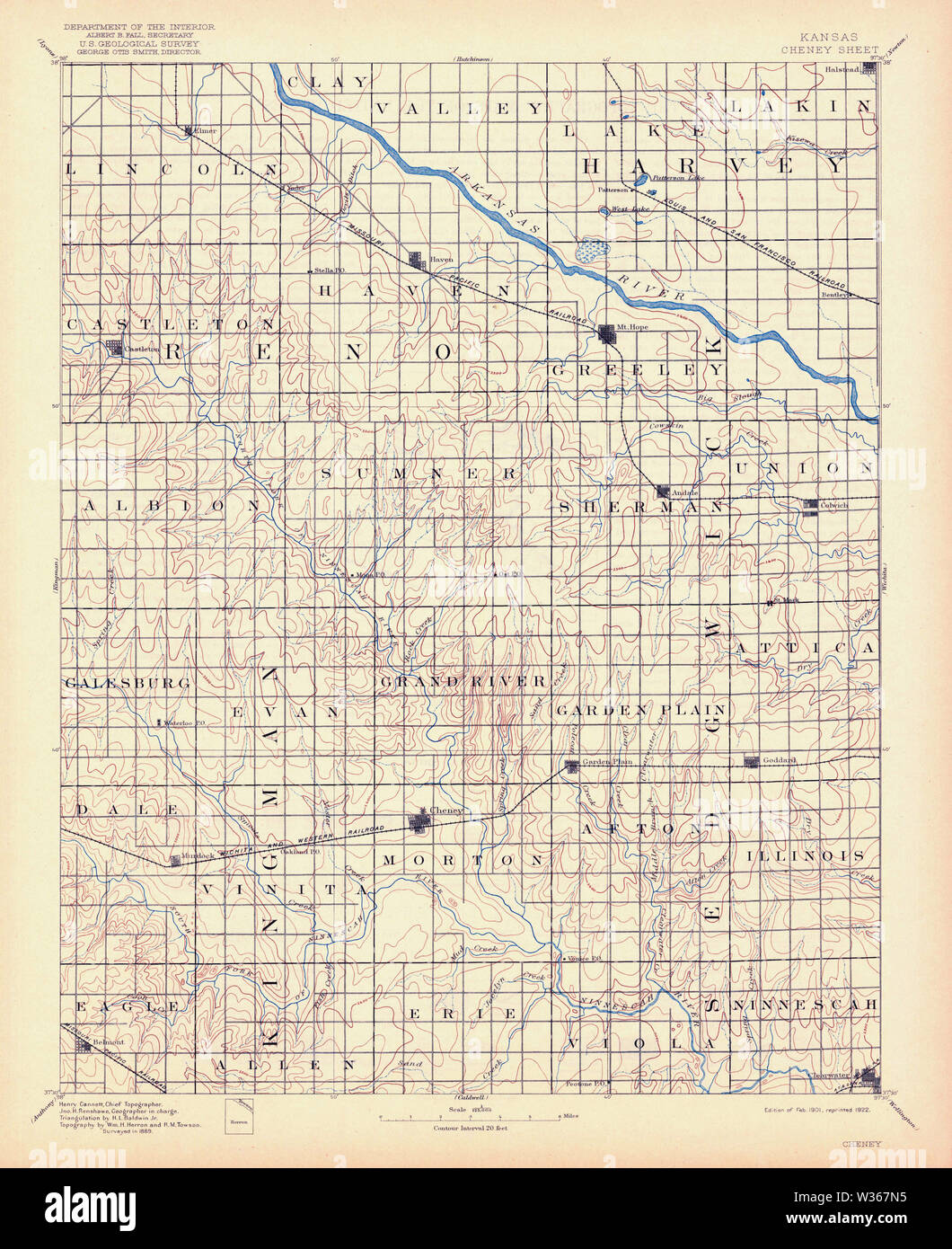 Map of cheney hi-res stock photography and images - Alamy