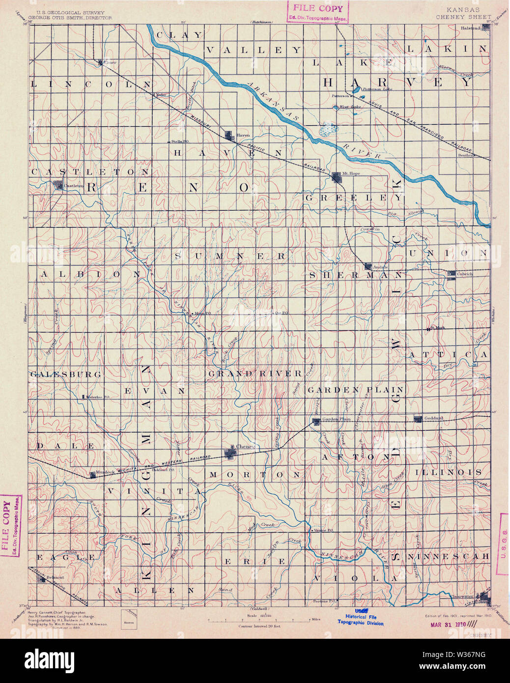 Map of cheney hi-res stock photography and images - Alamy