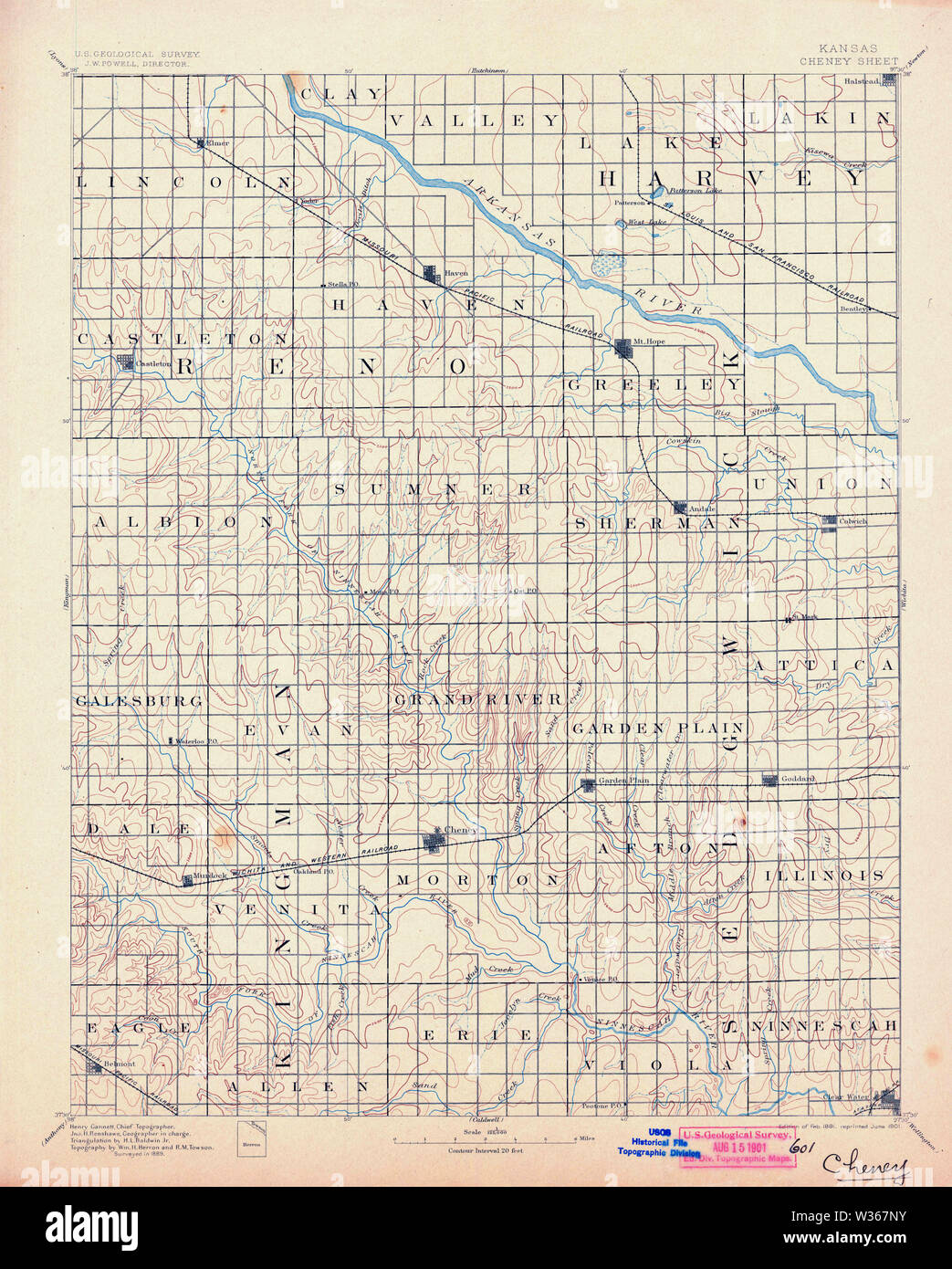 Map of cheney hi-res stock photography and images - Alamy