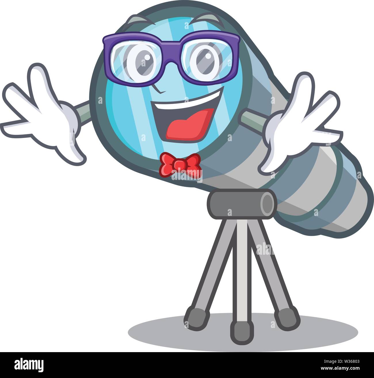 Geek cartoon telescope in the toy warehouse Stock Vector Image & Art ...