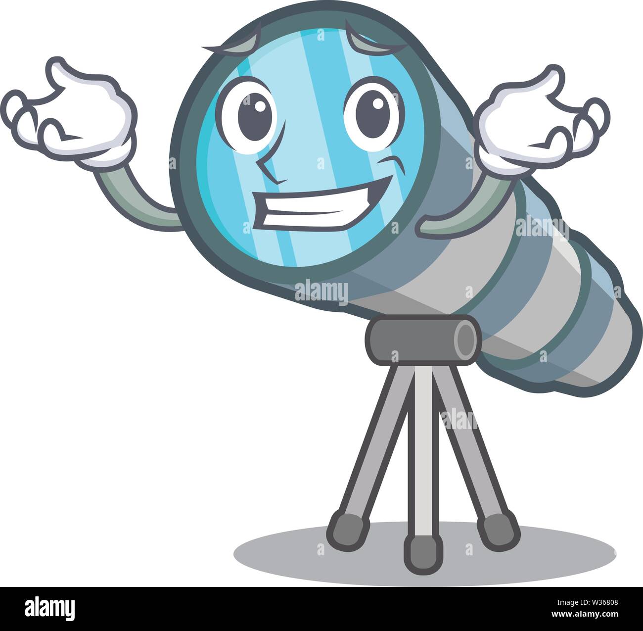 Grinning cartoon telescope in the toy warehouse Stock Vector Image ...