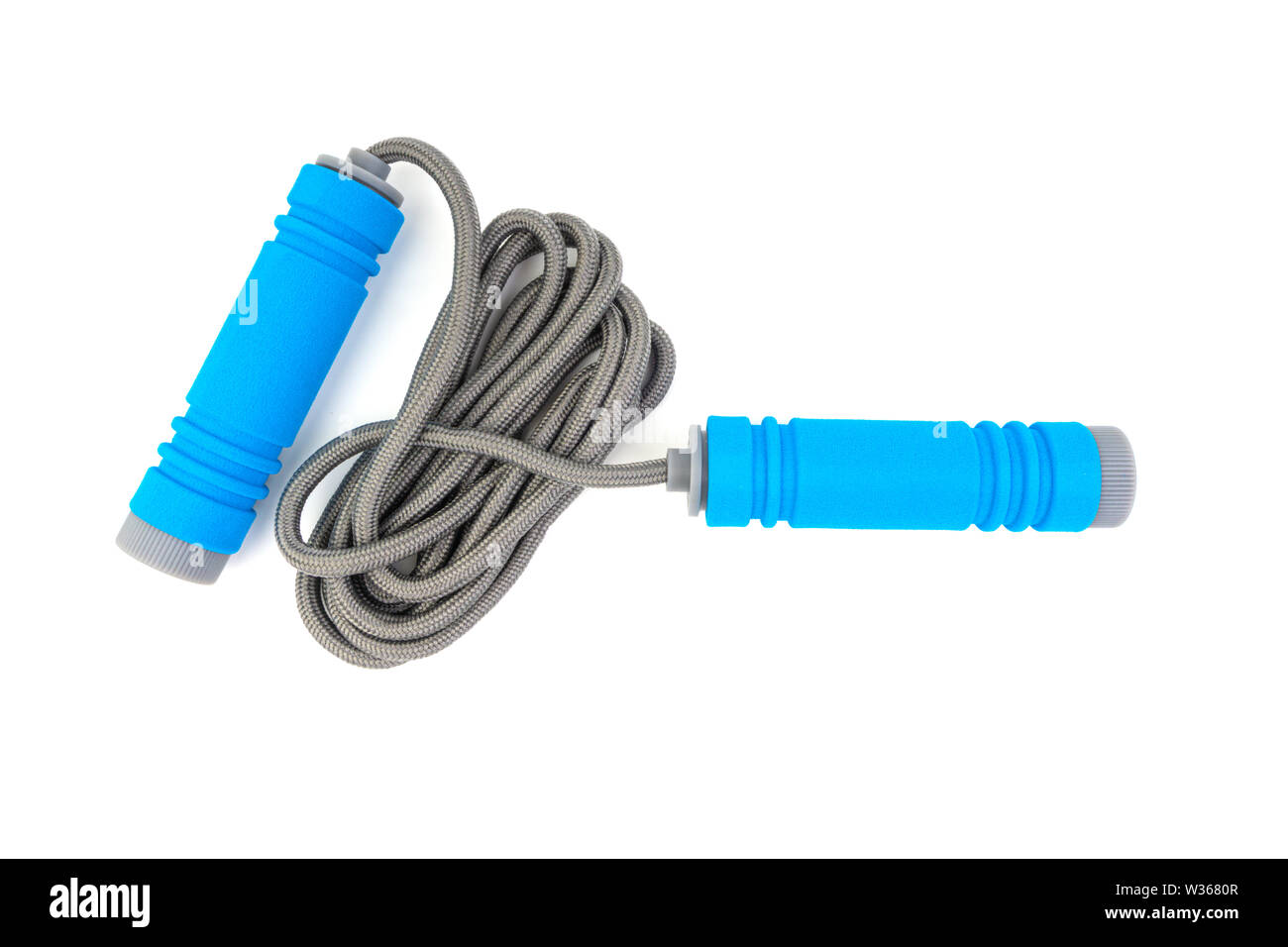 Skipping rope or jumping rope isolated on white background. Selective ...