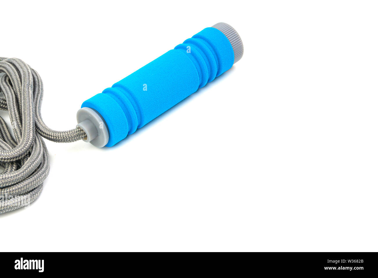Skipping rope or jumping rope isolated on white background. Selective ...